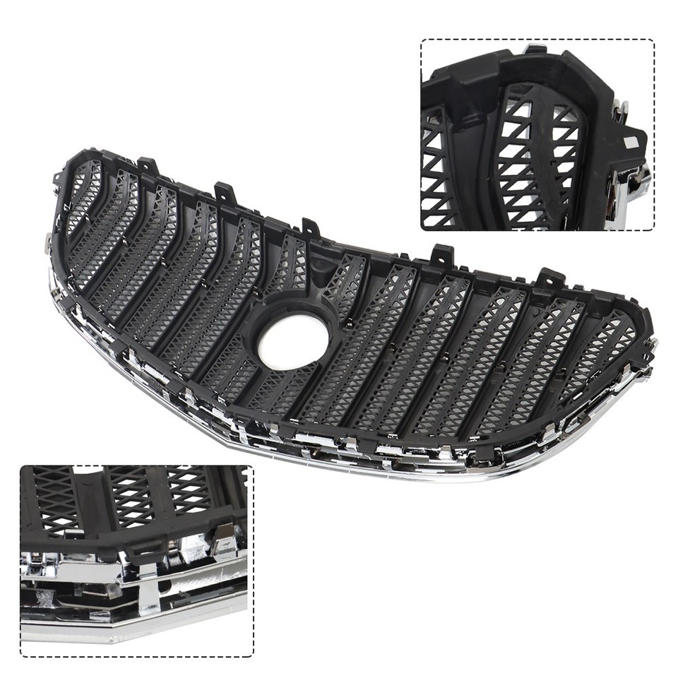 Front Upper Grill Grille Chrome Black New For Buick Enclave 2013-2016 ...