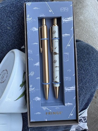 MENs Fishing Fringe Ballpoint Pens Set Of 2. Fathers Day! Teachers Gift ...