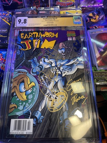 Earthworm Jim #2 - Signed Sketch by Sam de la Rosa 9.8 / 10 auto ...