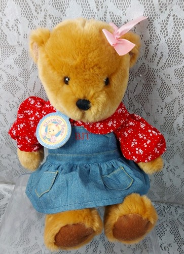 Darice Blue Jean Teddy Blossom Bear Girl Denim Dress BJT Spring 13 ...