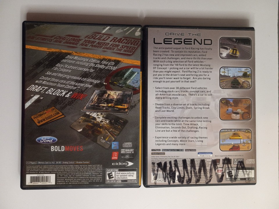 PS2 Ford Games: Ford Bold Moves Street Racing & Ford Racing 2 - Both ...