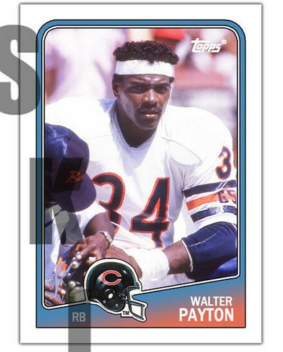 1988 STCC #398 Topps Walter Payton Chicago Bears Jackson State Custom ...