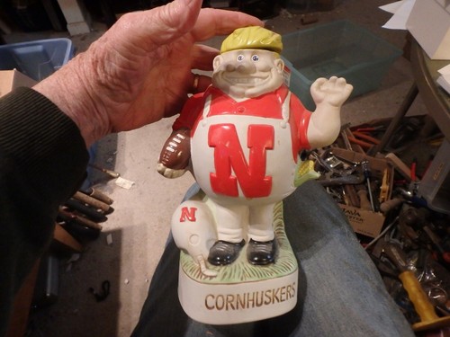 2S-vintage nebraska cornhusker football empty decanter-1970 HERBIE husker | eBay