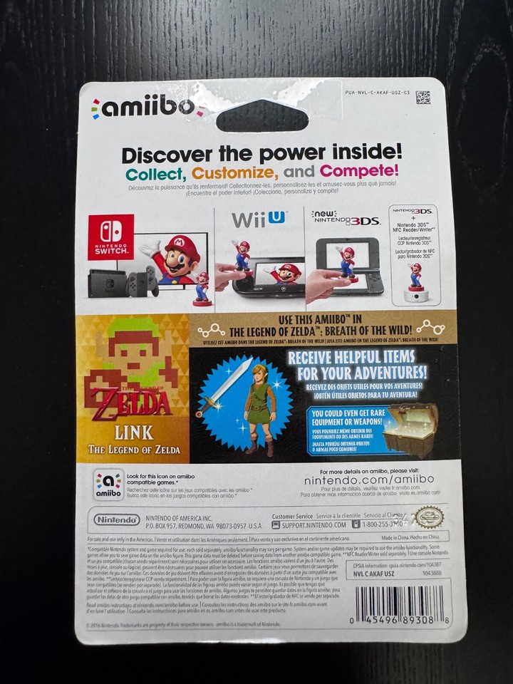 Amiibo 8-bit Link The Legend of Zelda Character Figure | eBay