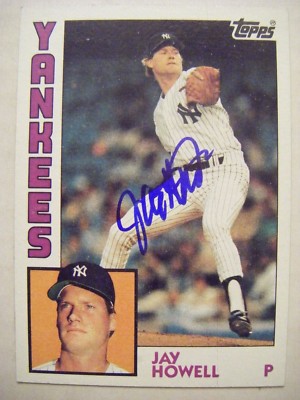 JAY HOWELL signed YANKEES 1984 Topps baseball card AUTO Autographed A's ...