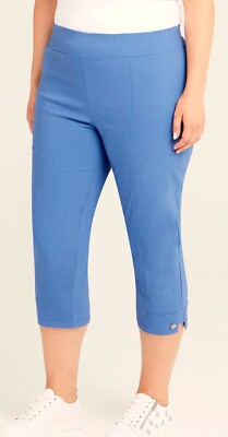 TS TAKING SHAPE plus sz S / 16 Bengaline Tab Hem Crop Pants stretch ...
