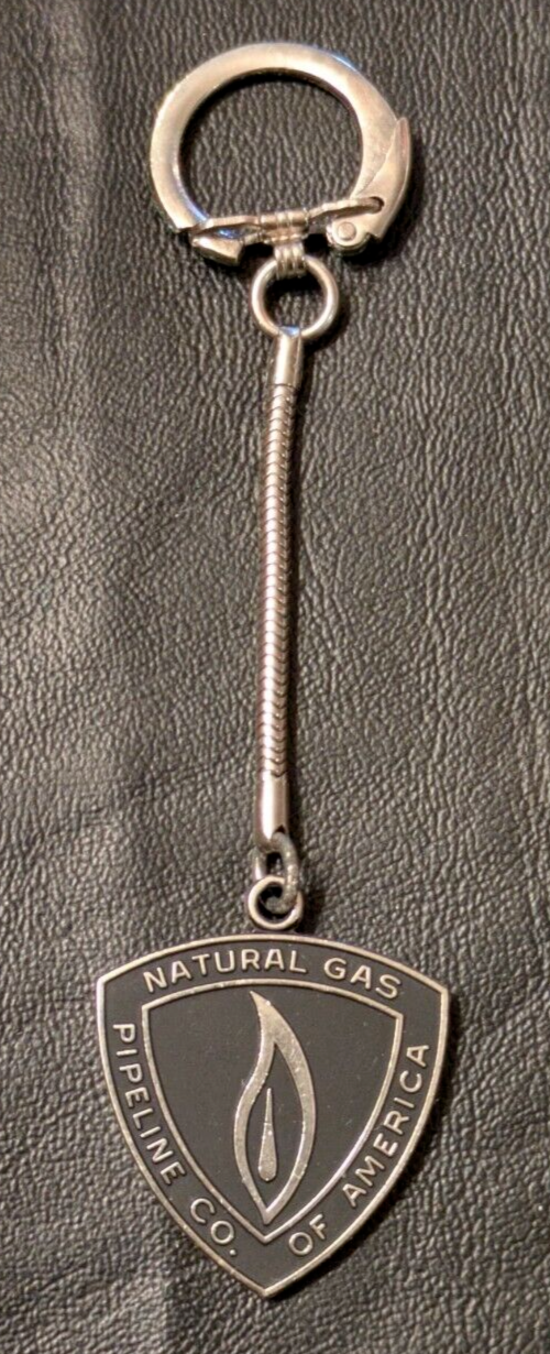 ☑️ Vintage Natural Gas Pipeline Co. of America Metal Keychain Tag ...
