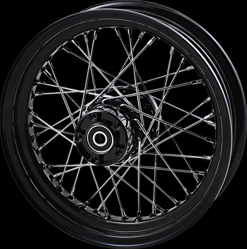 Drag Black 40 Spoke 16x3 Rr Wheel Assembly for Harley Dyna Wide Glide ...