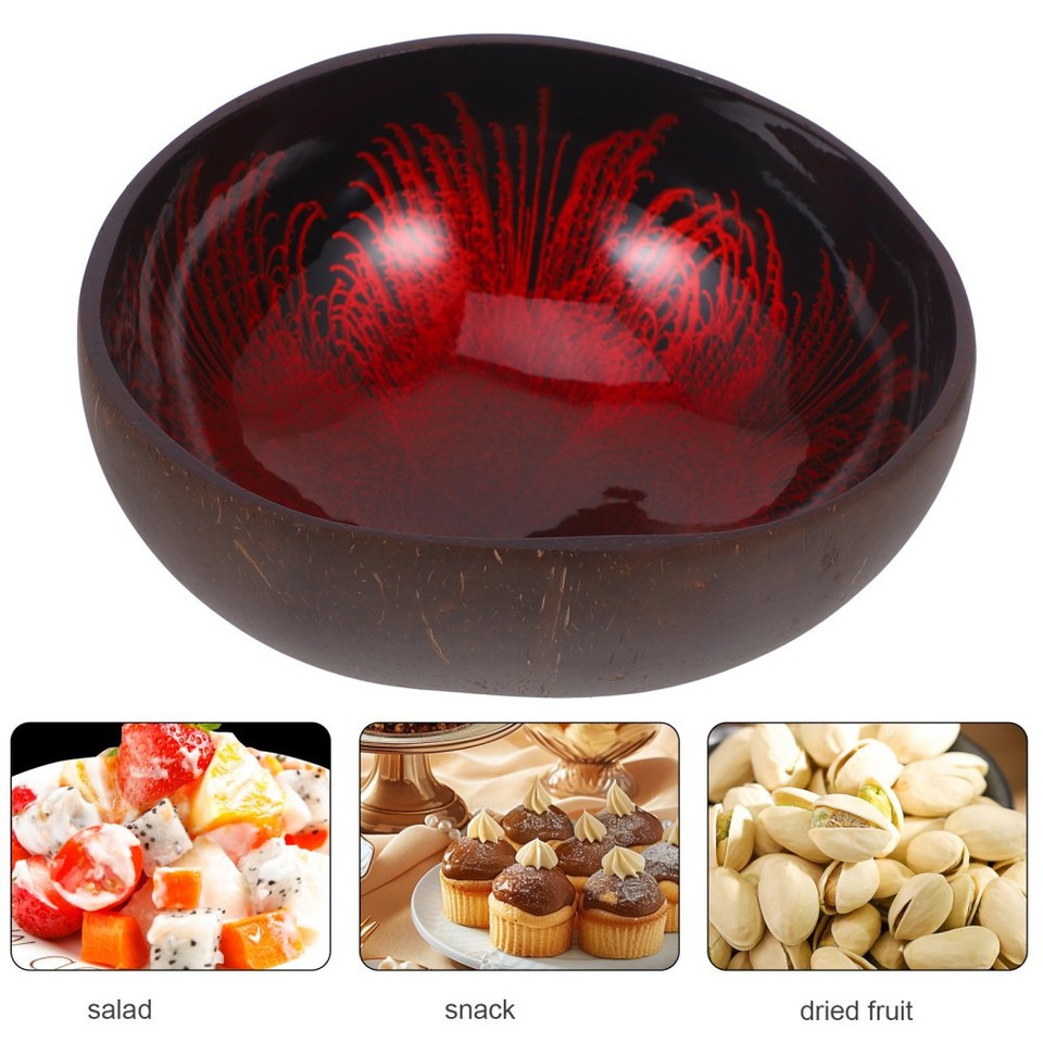 Natural Coconuts Decorative Salad Bowl Coconut Shell Food Bowl Storage ...