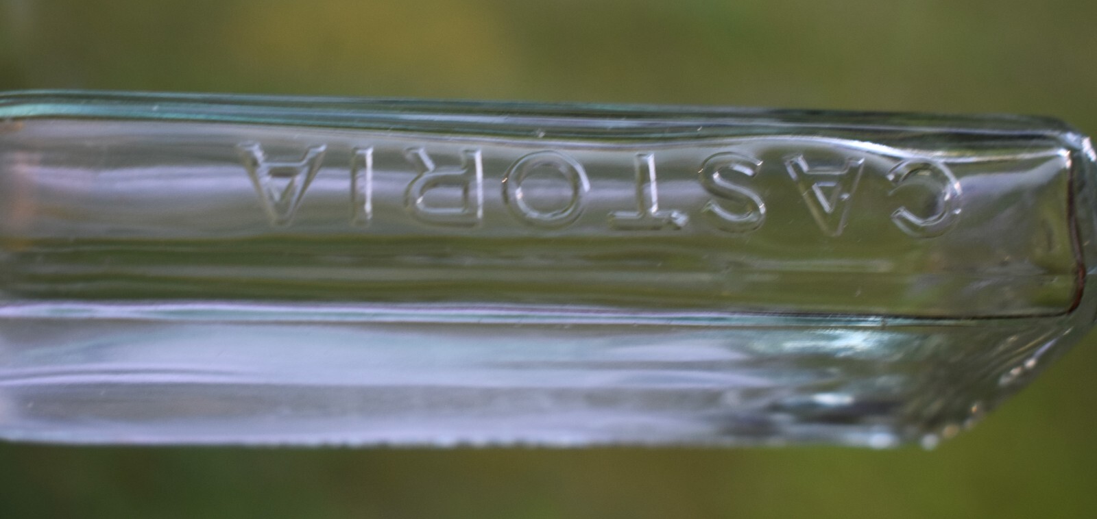 Antique/VTG 30s Charles H Fletcher Castoria Green Bottle Made by Pierce ...