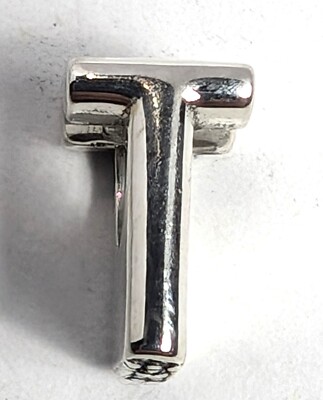Authentic Pandora Charm, Alphabet Letter T, #797474, Sterling Silver | eBay