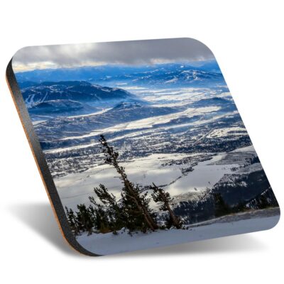 1x Square Coaster 12cm Jackson Hole Wyoming USA #51245 | eBay UK