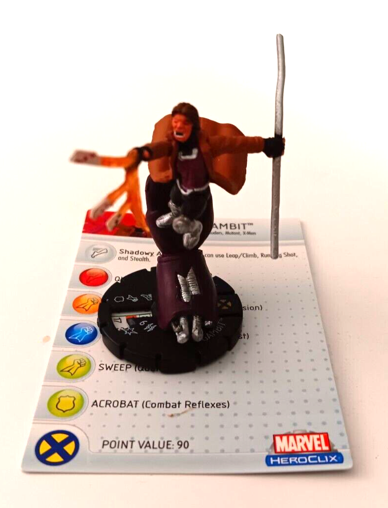 Heroclix Mutations and Monsters set Gambit #032 Uncommon figure w/card ...