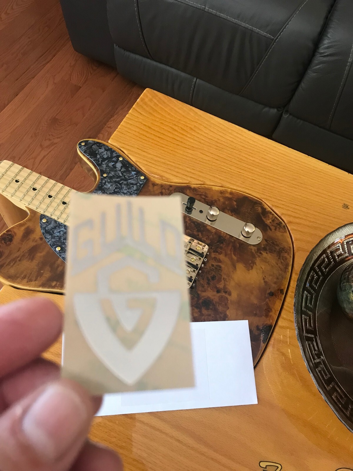 Guild Guitar Decal 3D Metal Chrome headstock Restoration Metal decal ...