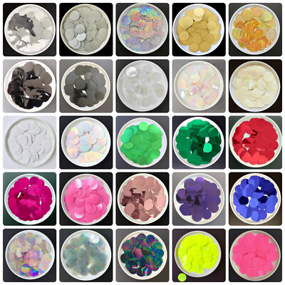 Large Sequins/Round Discs 100 x 24 mm- 24 colours. Festival/Costume ...