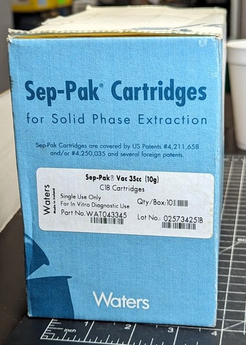 (10) Waters Sep-Pak C18 35 cc Vac, 10 g Sorbent per Cartridge, 55 - 105 ...