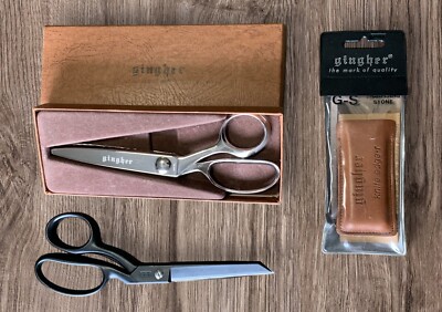 Lot Gingher Scissors 8” Featherweight Nylon/Stain,Pinking Shears ...