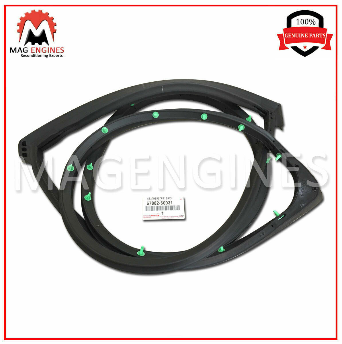 67882-60031 GENUINE OEM WEATHERSTRIP, BACK DOOR, NO.2 6788260031 | eBay