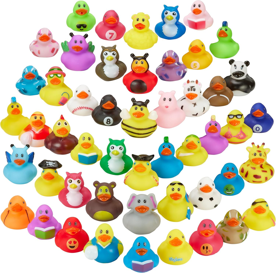 Assortment Rubber Duck Toy Duckies for Kids - 25 Pack - Sensory Play ...