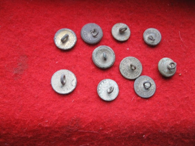 DETECTING FINDS 10 DESIGNED REV WAR COLONIAL GEORGIAN BUTTONS | eBay