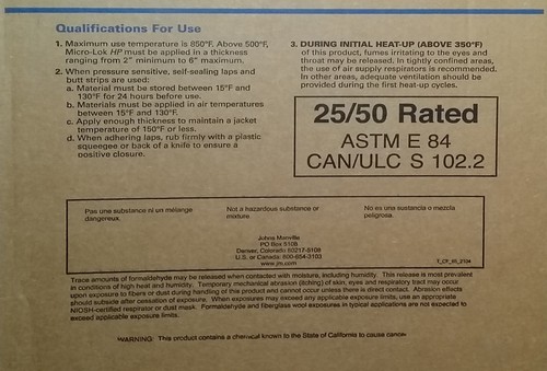 JM Johns Manville * MICRO-LOK HP Fiberglass Pipe Insulation 14 x 3 ...