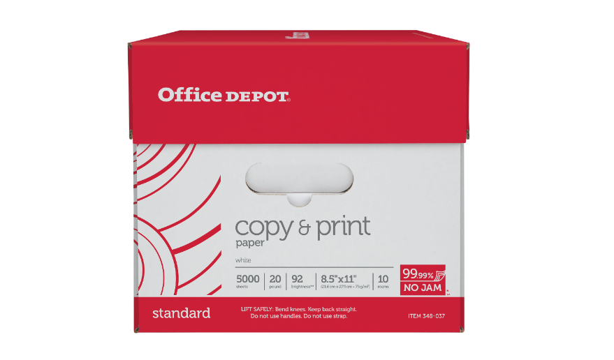 Office Depot Multi-Use Printer & Copy Paper, 10 Reams, 8.5x11", 5000 ...