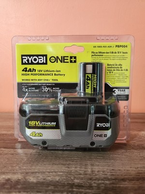 NEW Ryobi One+ 4Ah 18V Lithium-ion HIGH PERFORMANCAE Battery PBP004 ...