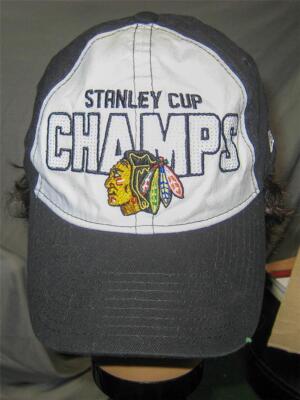 Ladies Blackhawks Stanley Cup Champs Black Sequin Adj -Trucker Style ...