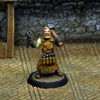 Otherworld Miniatures D&D NPC Mini - HUMAN BLACKSMITH (RARE D&D NPC and ...