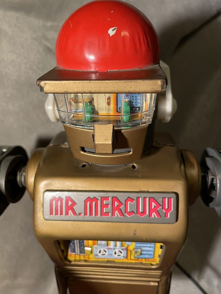 MR MERCURY TIN BATTERY OPERATED ROBOT TOY, 1963 by MARX TOYS , 13", JAPAN | eBay