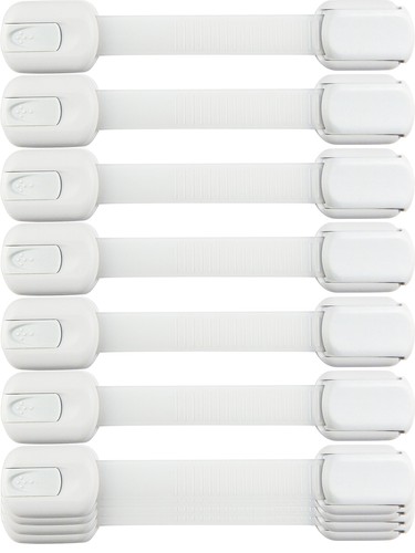 Child Safety Strap Locks 10 Pack Baby Locks for Cabinets and Drawers ...