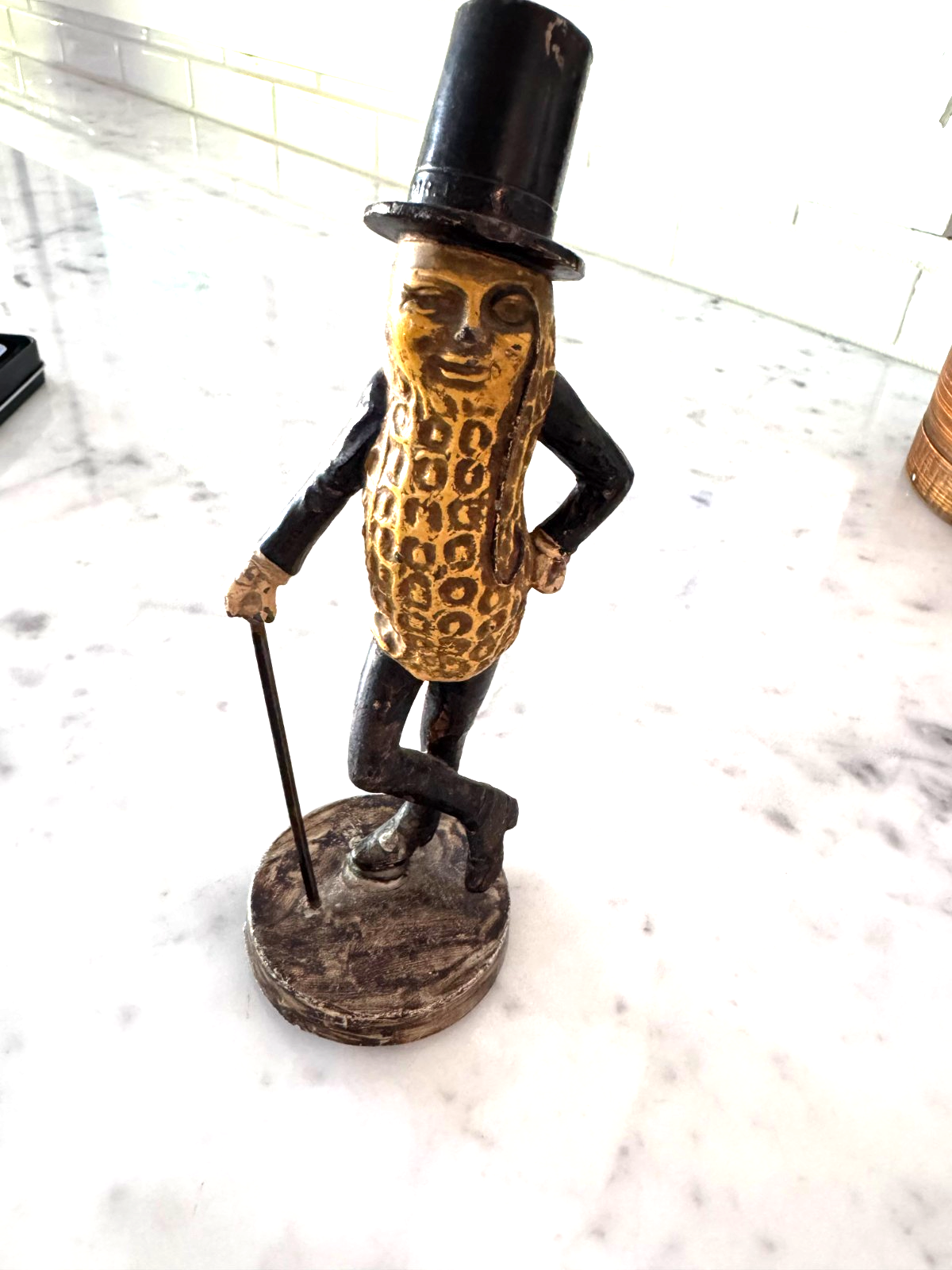 Rare Possible Prototype Planters Mr Peanut Metal Statue | eBay