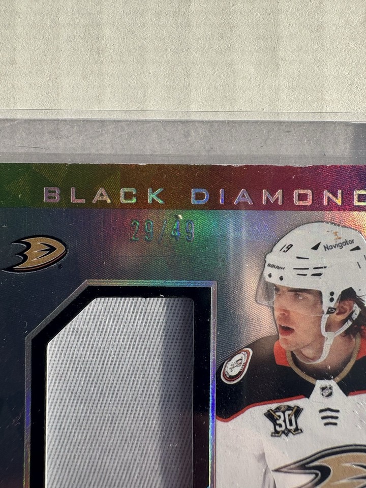 TROY TERRY 2024-25 BLACK DIAMOND VETERAN JEWELS PATCH AUTO /49 Anaheim ...
