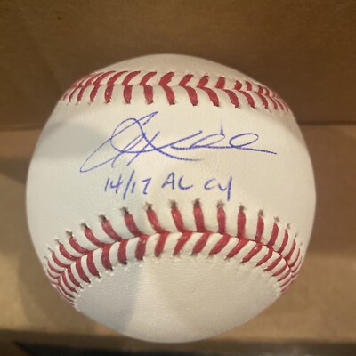 Corey Kluber Signed Major League Baseball JSA Coa 14 17 Cy Inscription ...