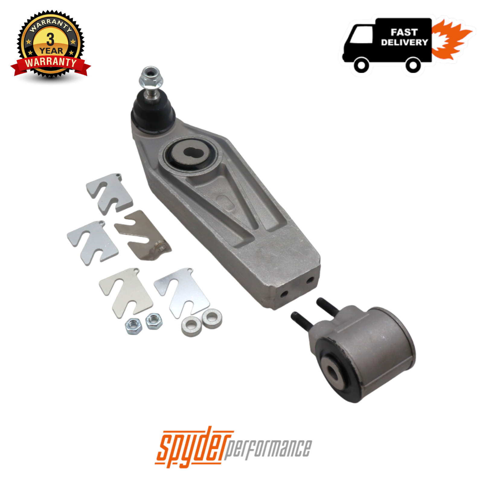 Porsche GT2 / GT3 Motorsport LEFT Adjustable Control Arm With Full Shim ...