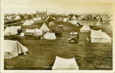 REAL PHOTO POSTCARD OF TY-CROES HOLIDAY CAMP, KINMEL BAY, DENBIGHSHIRE ...