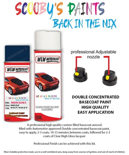 Spray Paint For Mercedes Vanda Blue 957 Sprinter Aerosol | eBay