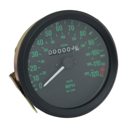 Black Dial Dual Reading Speedometer 120 MPH 200 Kph R65 R80GS R100 GS ...