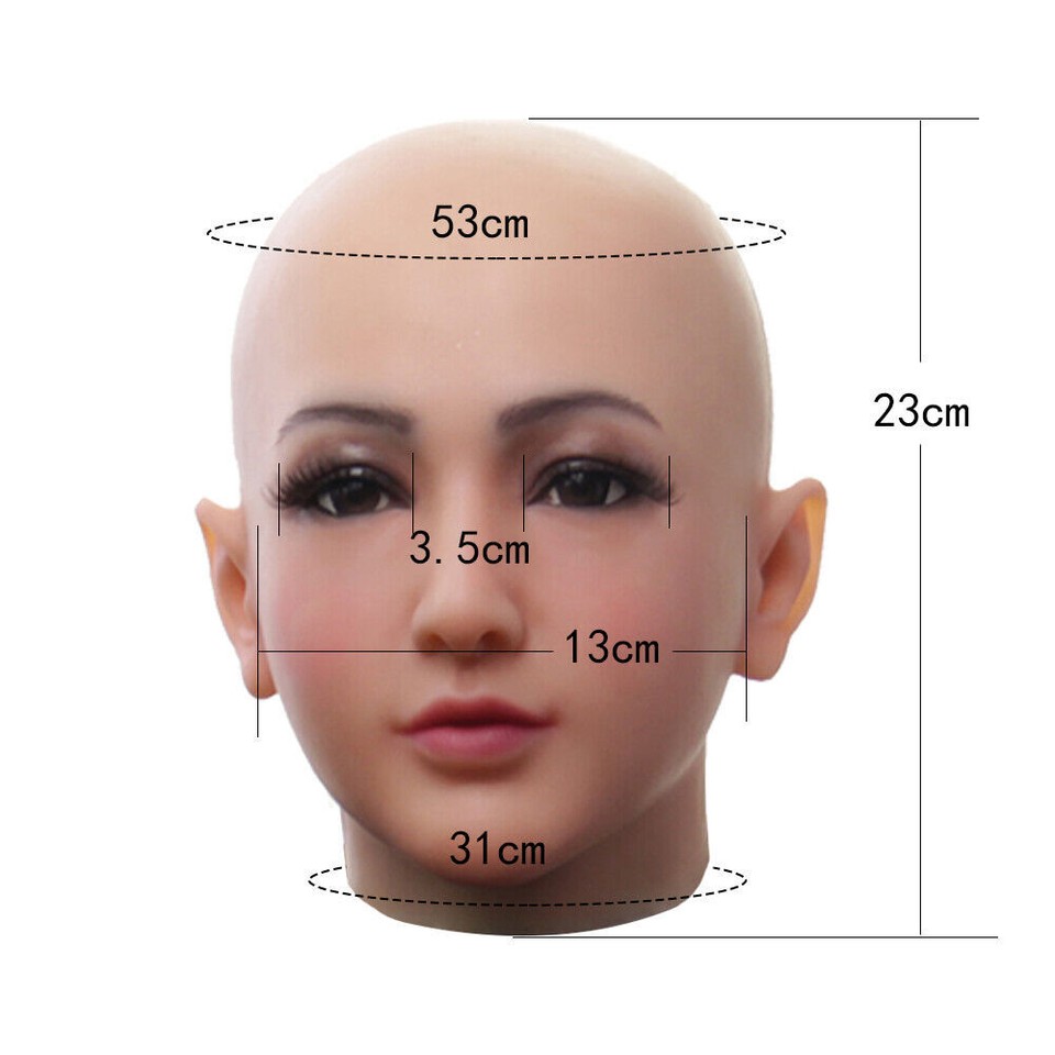 CDS Silicone Female Mask Headwear Headgear Full Head Cover For ...