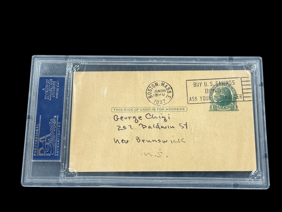 Moe Berg Lefty Grove Rube Walberg Oscar Mellilo Fabian Gaff Signed ...