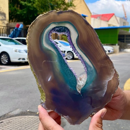 Natural quality Amethyst agate quartz cluster slice crystal mineral - 1 ...