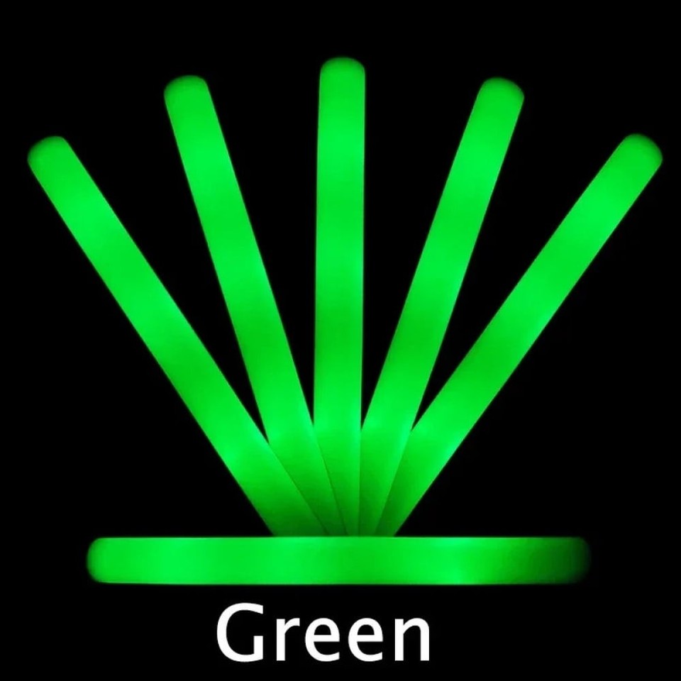 16″ Multicolor LED Foam Stick – Light-Up Party Baton, Sound Activated ...