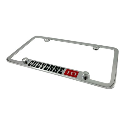 Chrome 50 State Engraved Chevy Cheyenne 10 License Plate Frame ...