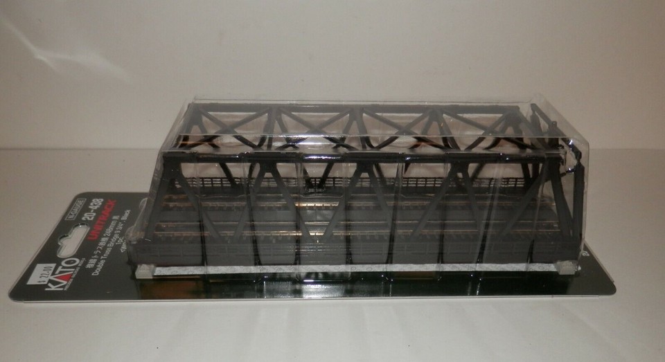 Kato N Scale Unitrack Double Truss Bridge 9 3/4" WS248T Black #20-438 ...