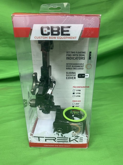 CBE Trek Pro 3 Pin Sight Kit - Black (CBETKP3RH19) for sale online | eBay
