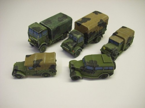 wargame 20 mm ww 2 british soft-skin vehicle pack x 5 1/72 scale 20b13 ...
