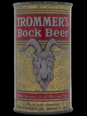 Trommer's Bock Beer, Orange NJ NEW DIECUT Sign 36" Tall USA STEEL XL ...