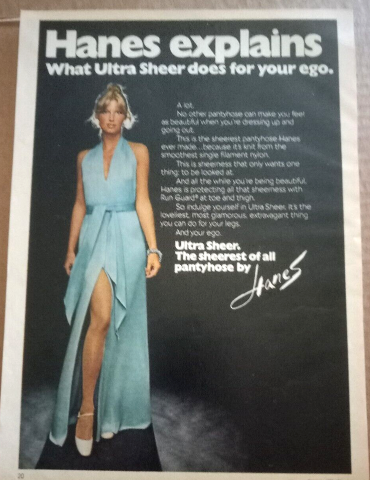 1972 print ad - Hanes Explains Ultra Sheer Pantyhose sexy girl leg ...
