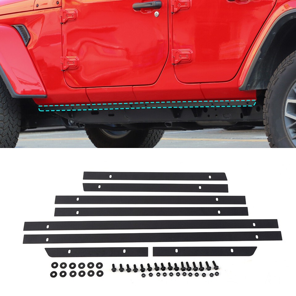 8X Pinch Weld Cover Rocker Panel Guard Trim for 2018+ Jeep Wrangler JL ...