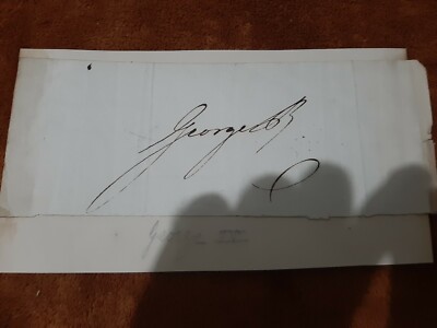 King Geroge IV autograph signed document | eBay